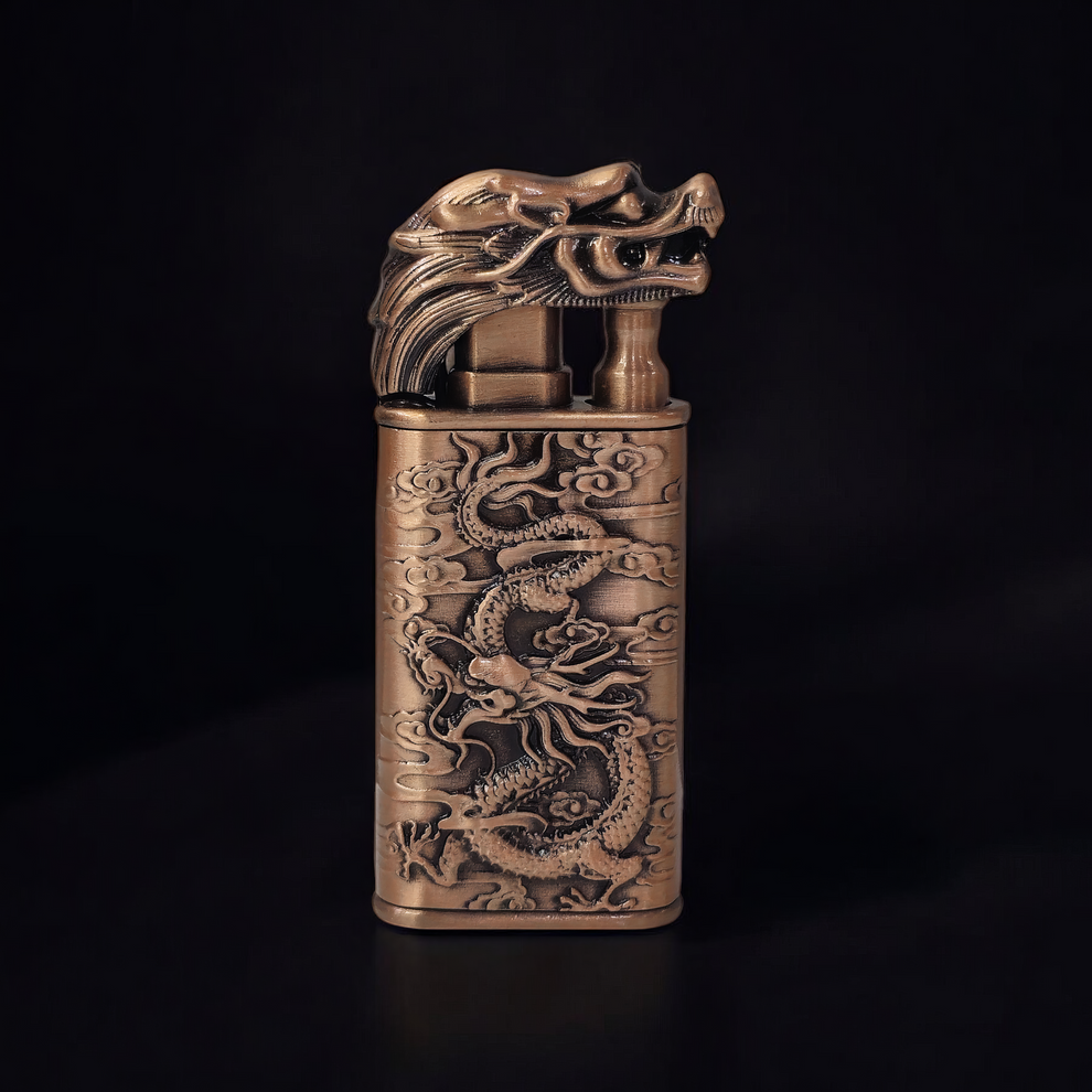 Demon in Machine Dual Flame Metal Lighter - Bold and Powerful Design ...
